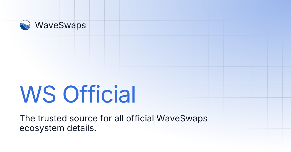 WS Official | WaveSwaps